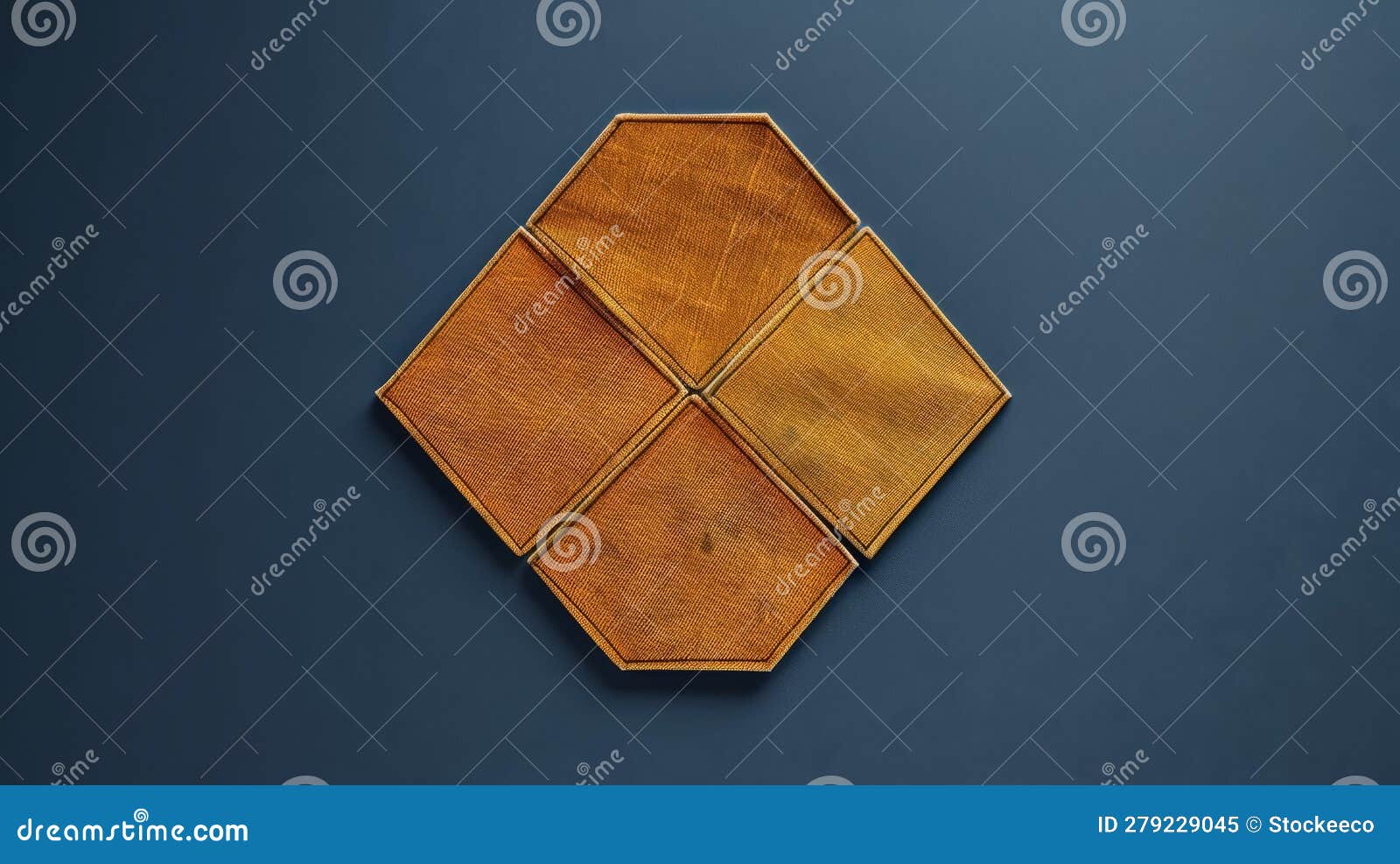 Minimalist Butternut Heptagon Denim Design Image Stock Illustration ...