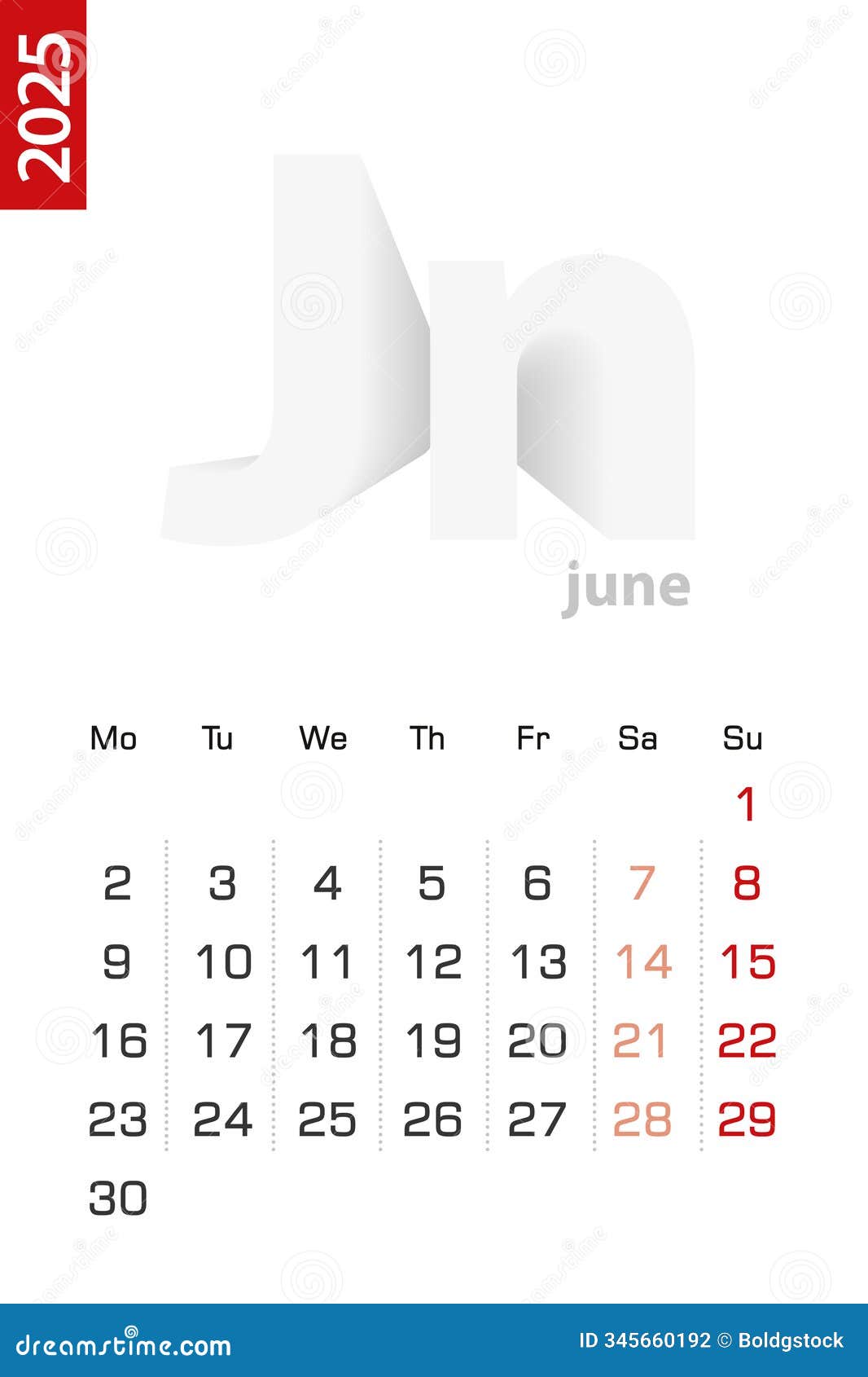 June 2025 Template, Calendar 2025 Template Vector, Planner Monthly ...