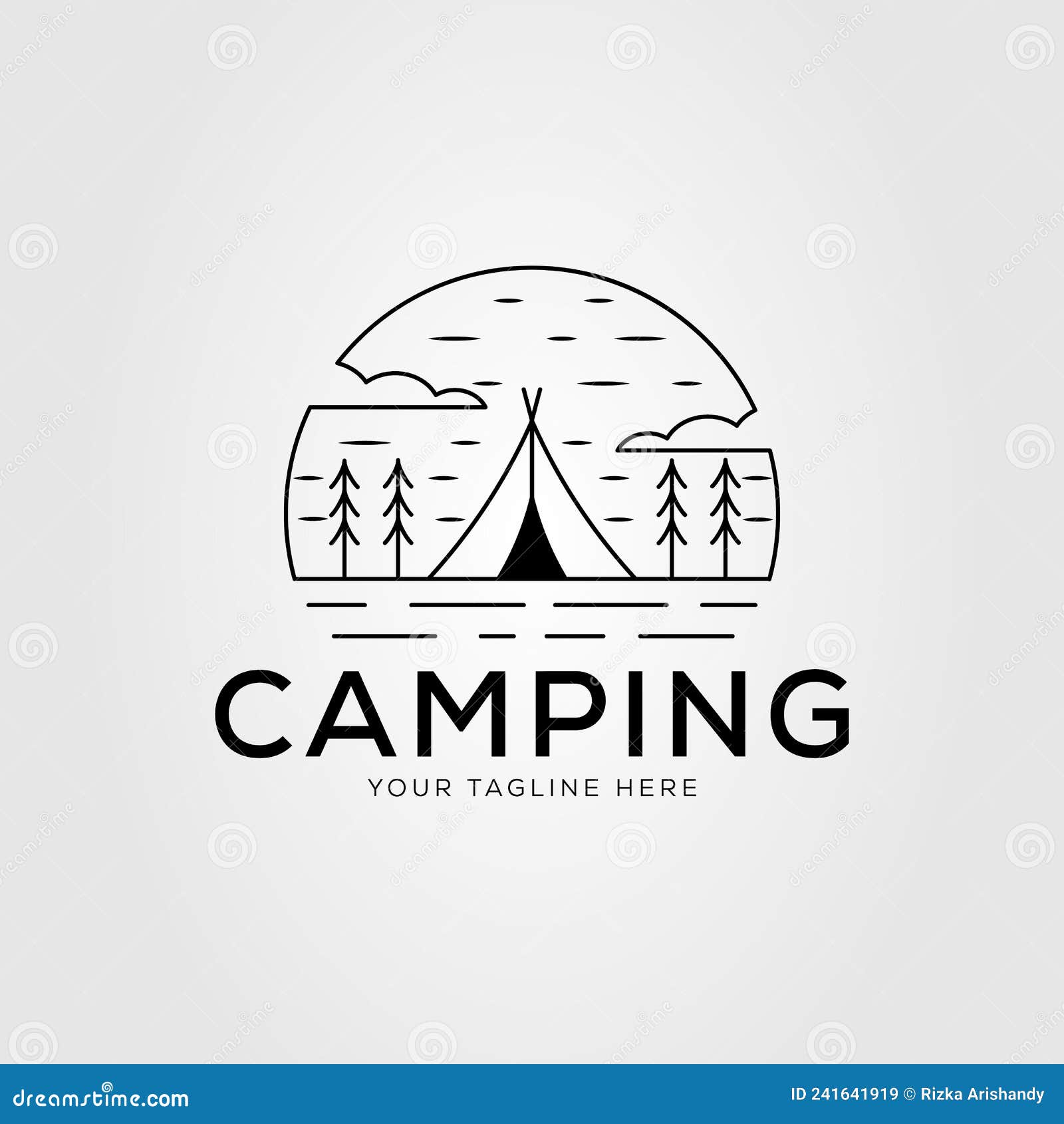 Minimalist Camp and Camping Tent Logo Vector Illustration Design Stock ...