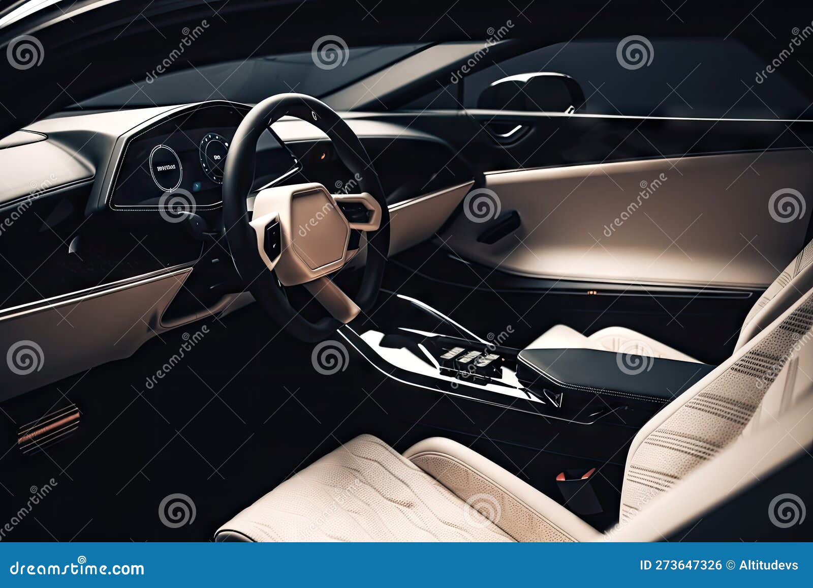 Minimalist Car Interior with Clean Lines and Simple Design Elements ...