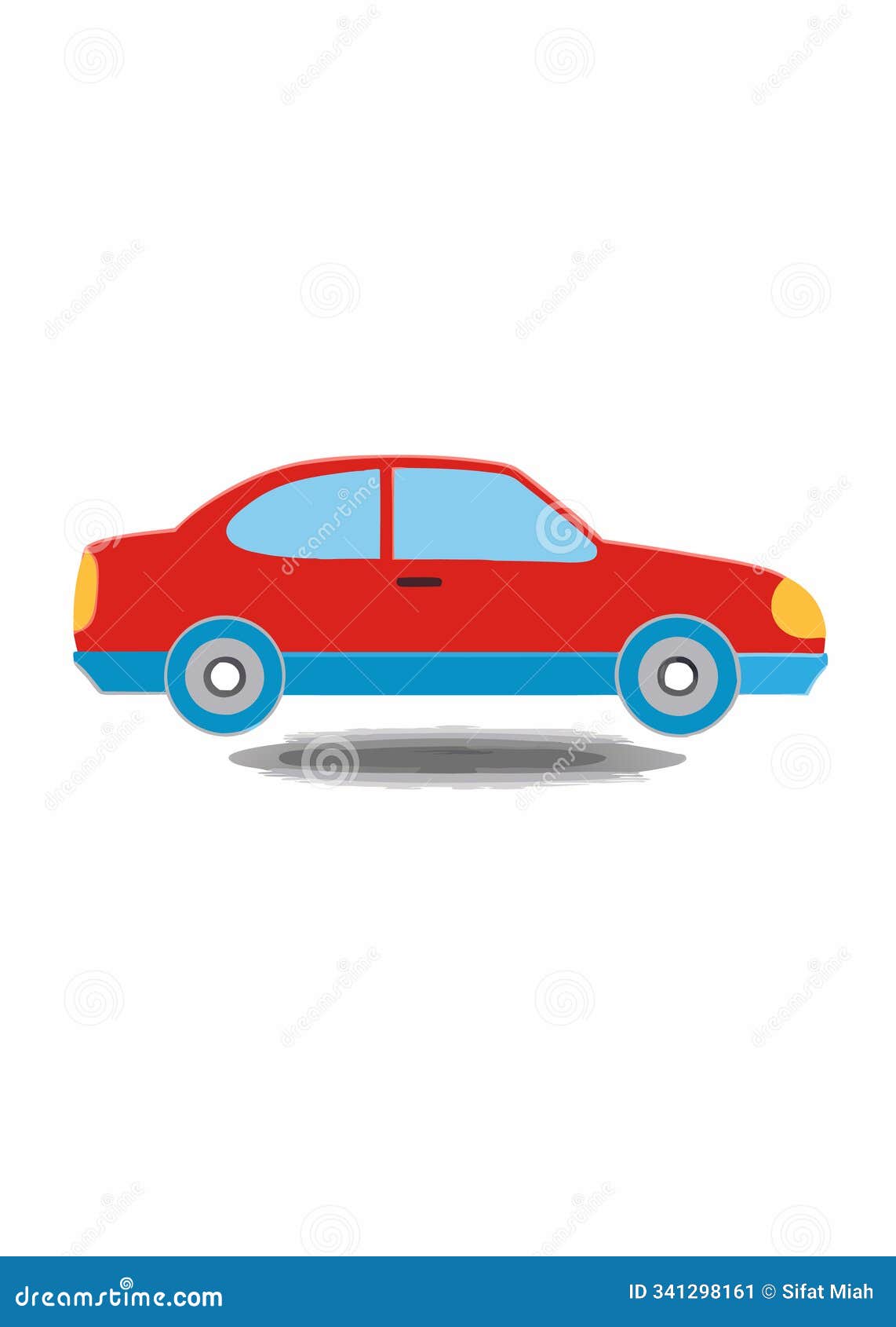 Minimalist Car Vector on White Background Stock Vector - Illustration ...