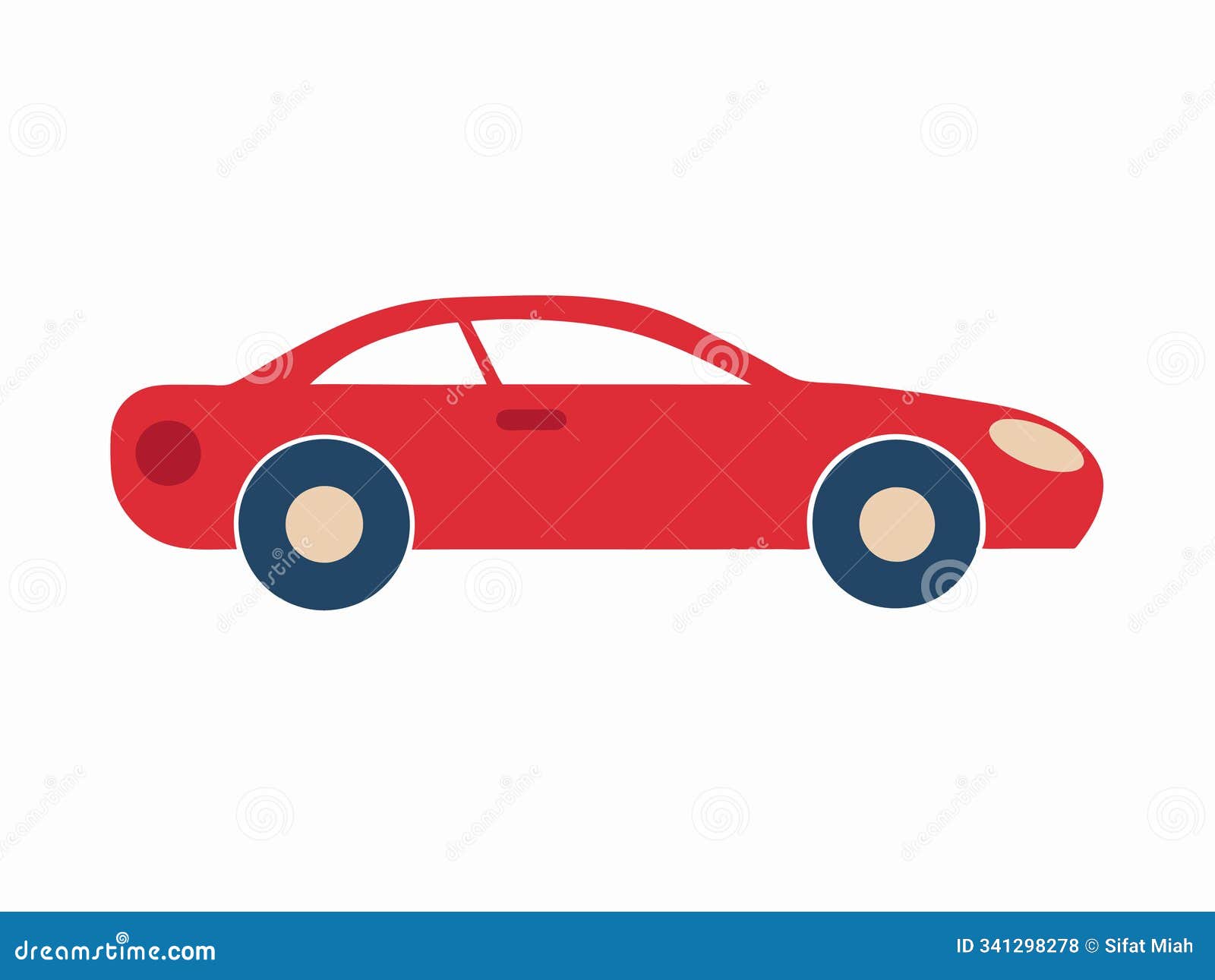 Minimalist Car Vector on White Background Stock Vector - Illustration ...