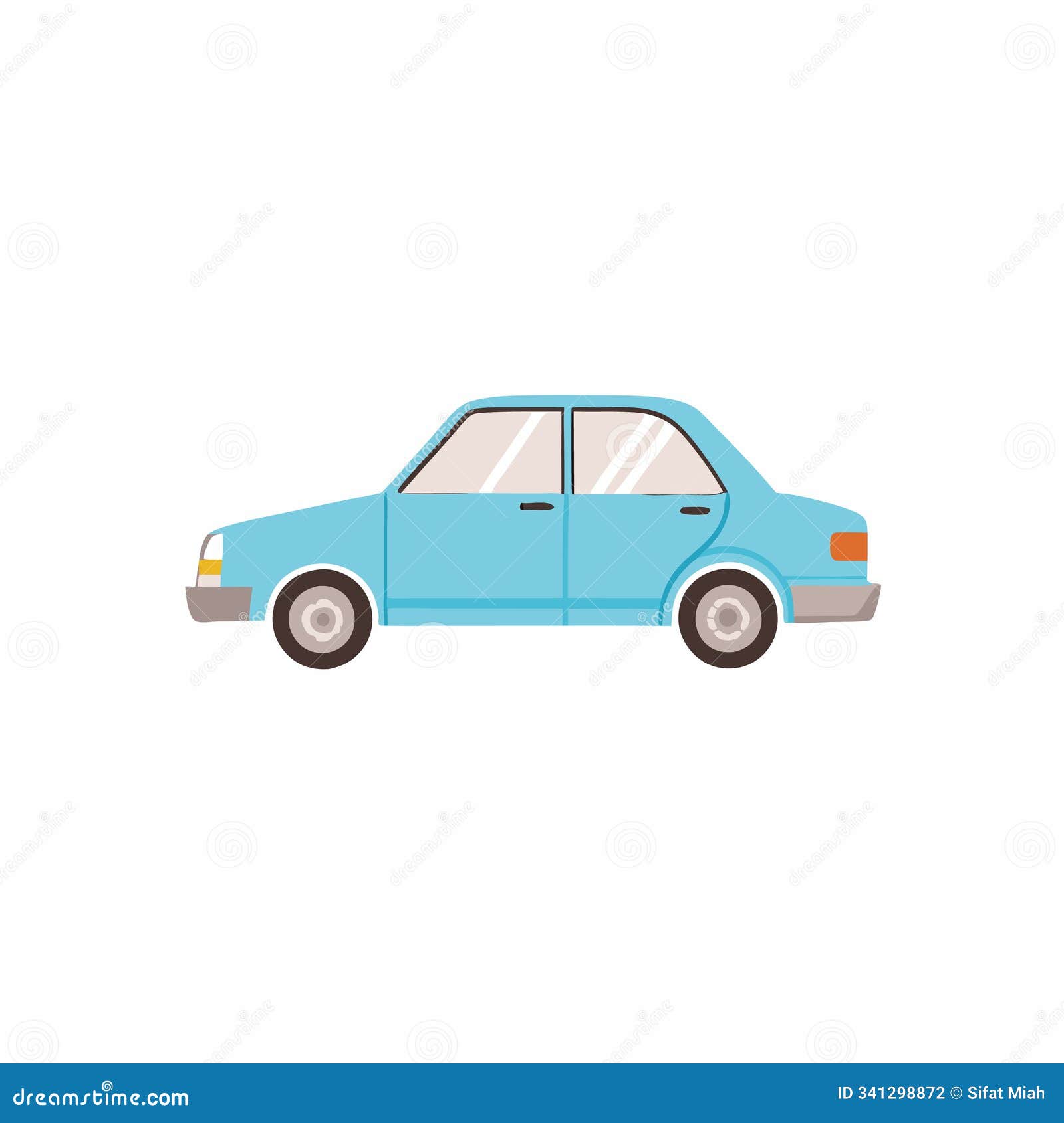 Minimalist Car Vector on White Background Stock Vector - Illustration ...