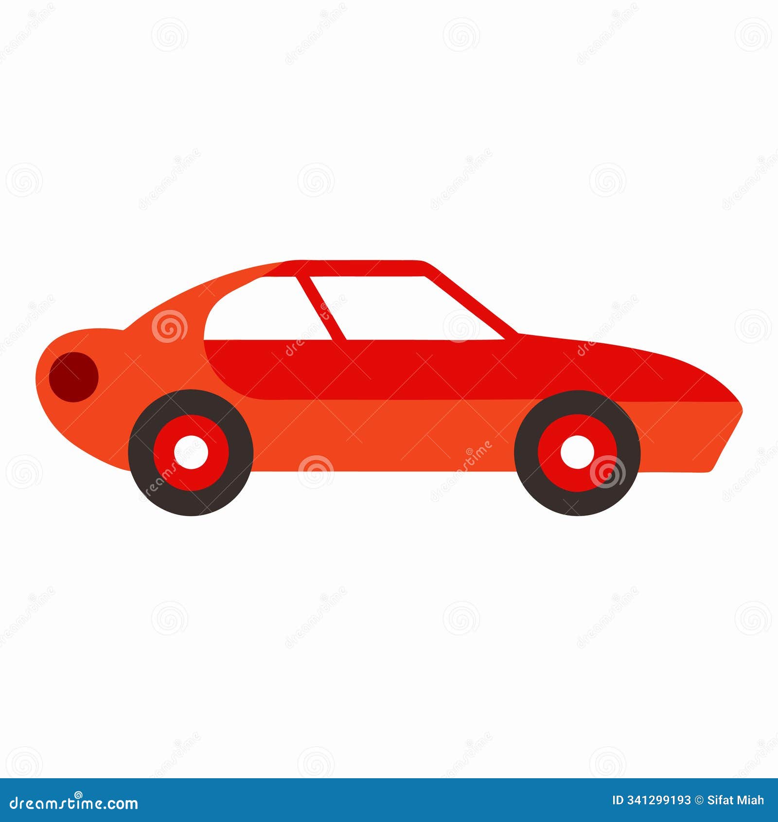 Minimalist Car Vector on White Background Stock Vector - Illustration ...