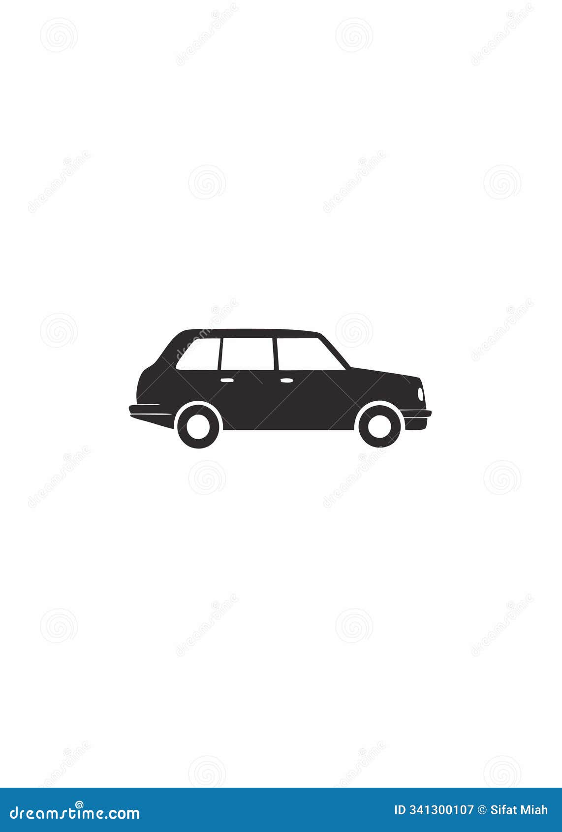 Minimalist Car Vector on White Background Stock Vector - Illustration ...
