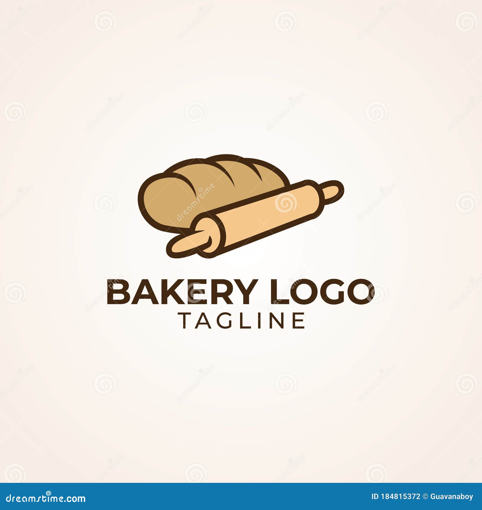 Minimalist Cartoon Bakery Logo Template Stock Illustration ...