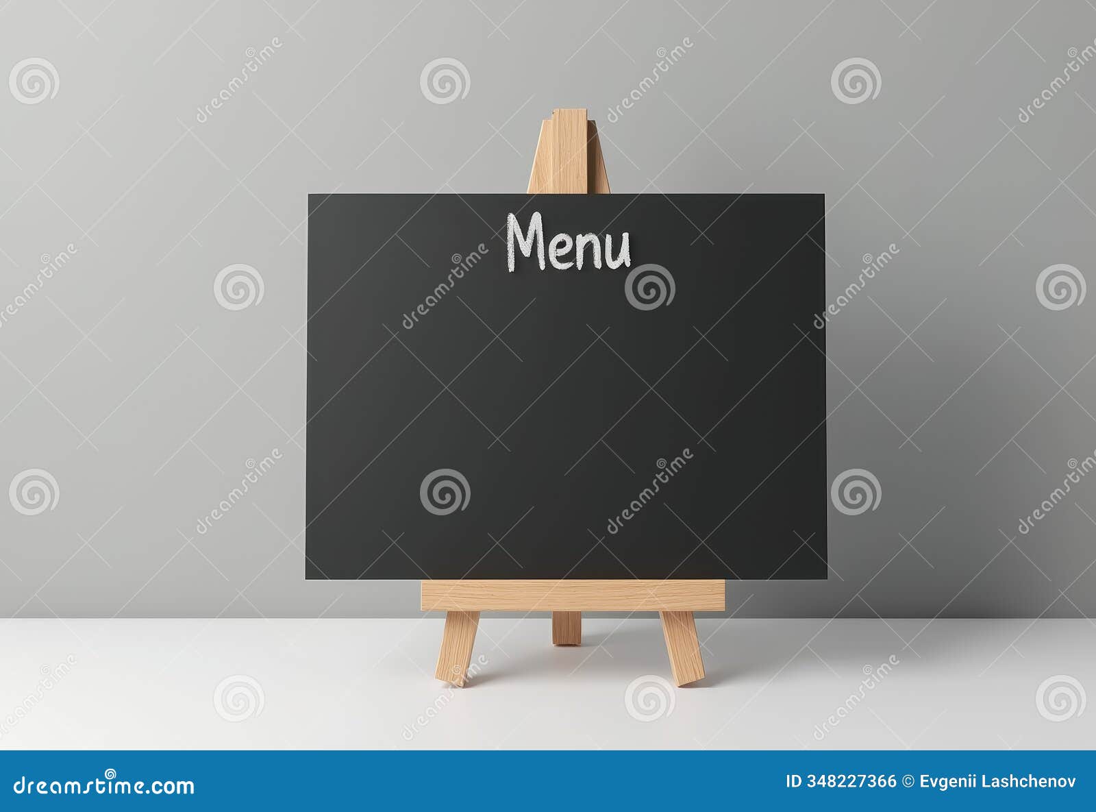Minimalist Chalkboard Menu on Wooden Easel for Cafe or Restaurant ...