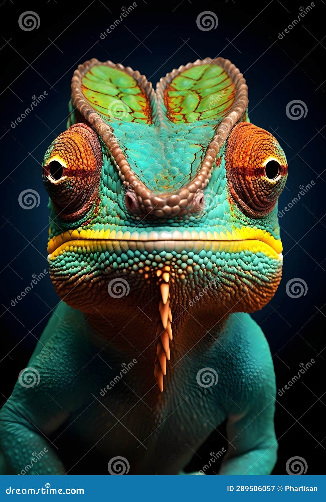 Minimalist Chameleon in Pop Art Style Stock Illustration - Illustration ...