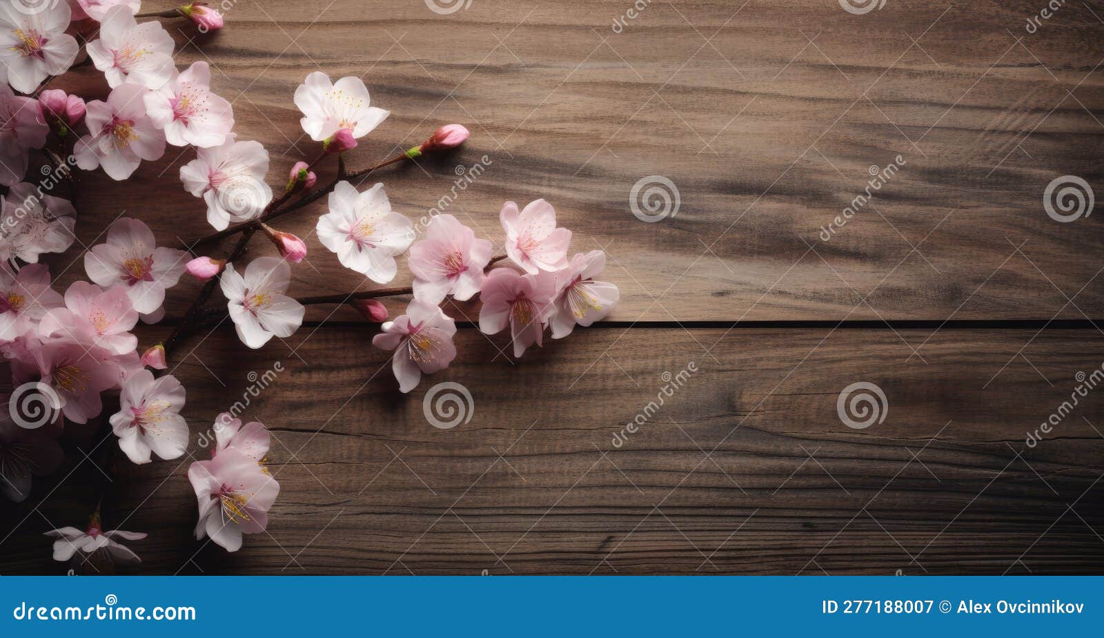 Minimalist Cherry Blossom Background For Invitations And Posters. Stock ...