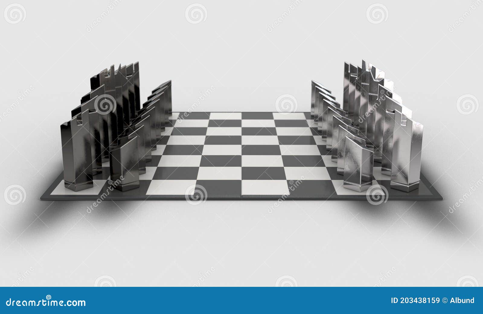 Minimalist Chess Board Setup Stock Illustration - Illustration of ...