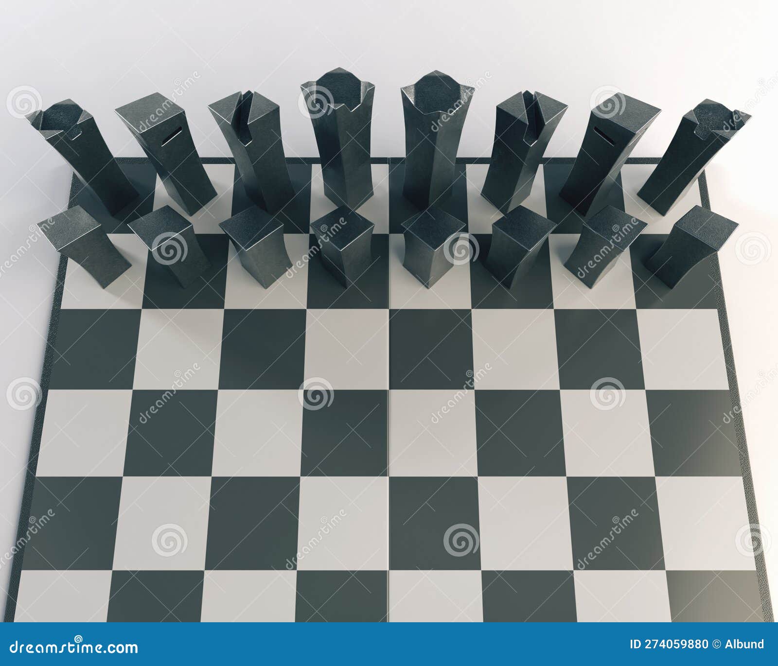 Minimalist Chess Board Setup Stock Illustration - Illustration of white ...