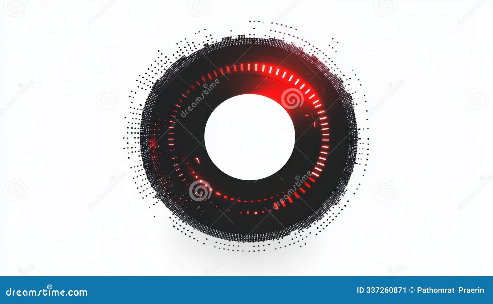 Minimalist Circular Design with Red Accents and Dotted Patterns ...