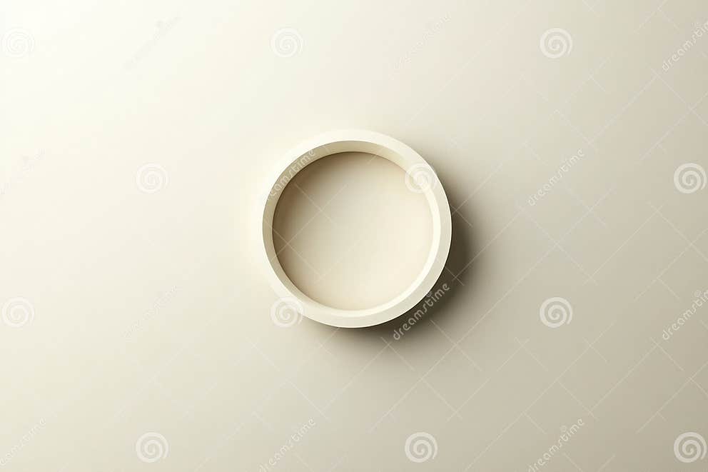 Minimalist Circular Object on a Plain Surface, Creating a Sense of ...