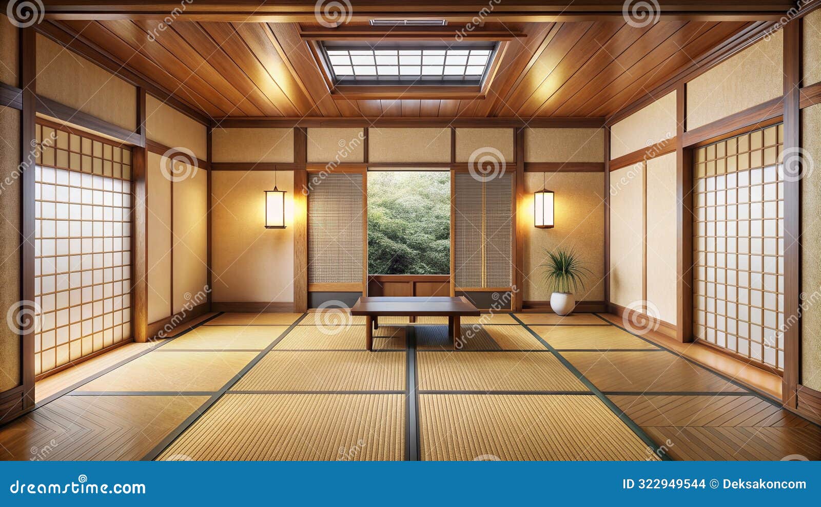 Minimalist Classic Traditional Japan Room Interior Creative AI Stock ...