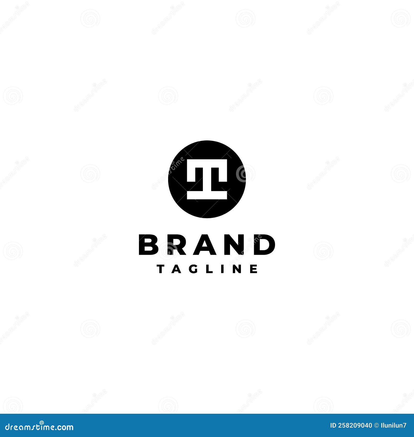 T Initials in Circle Logo Design Stock Vector - Illustration of ...