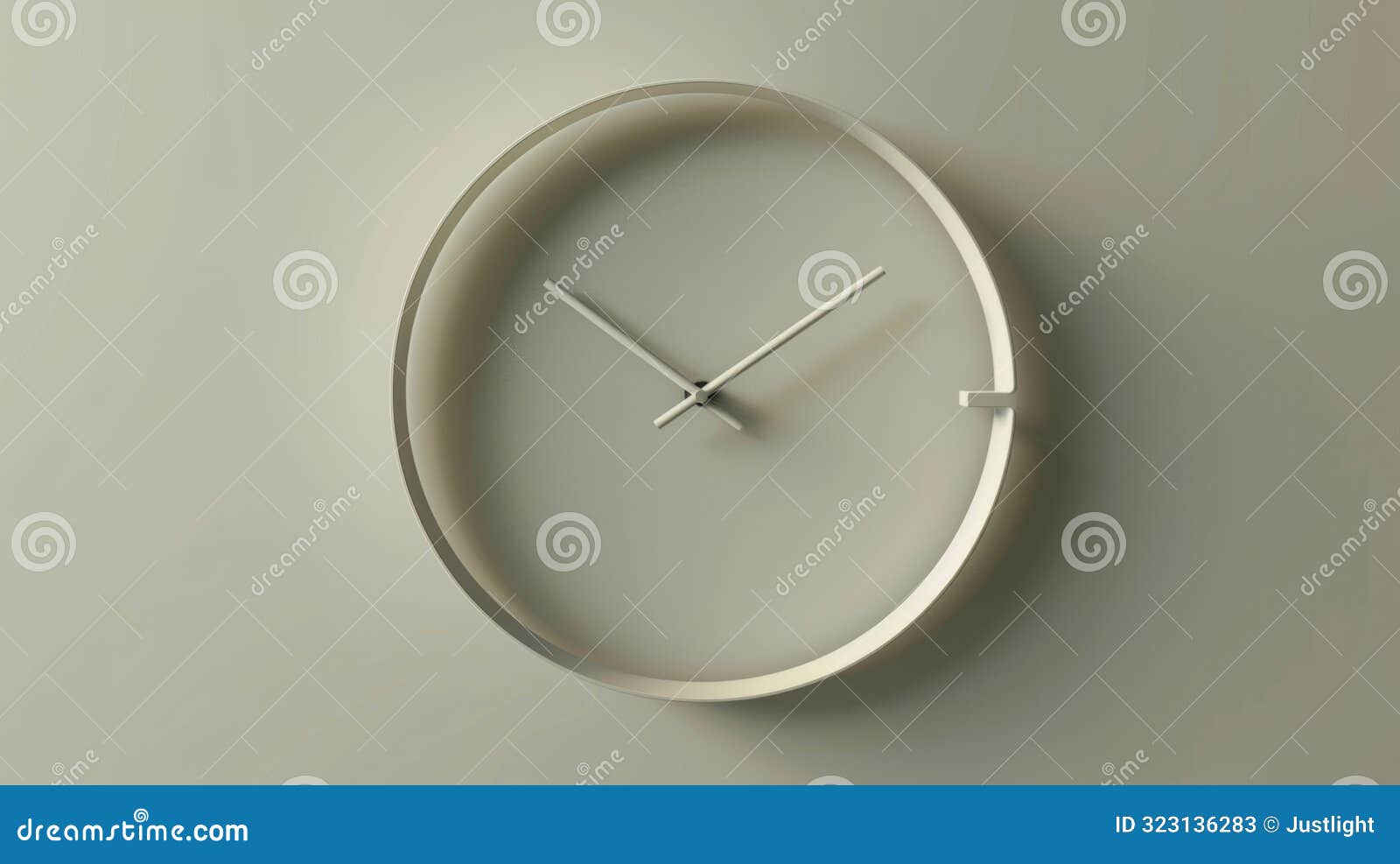 A Minimalist Clock with a Circular Frame and Simple Geometric Hands ...