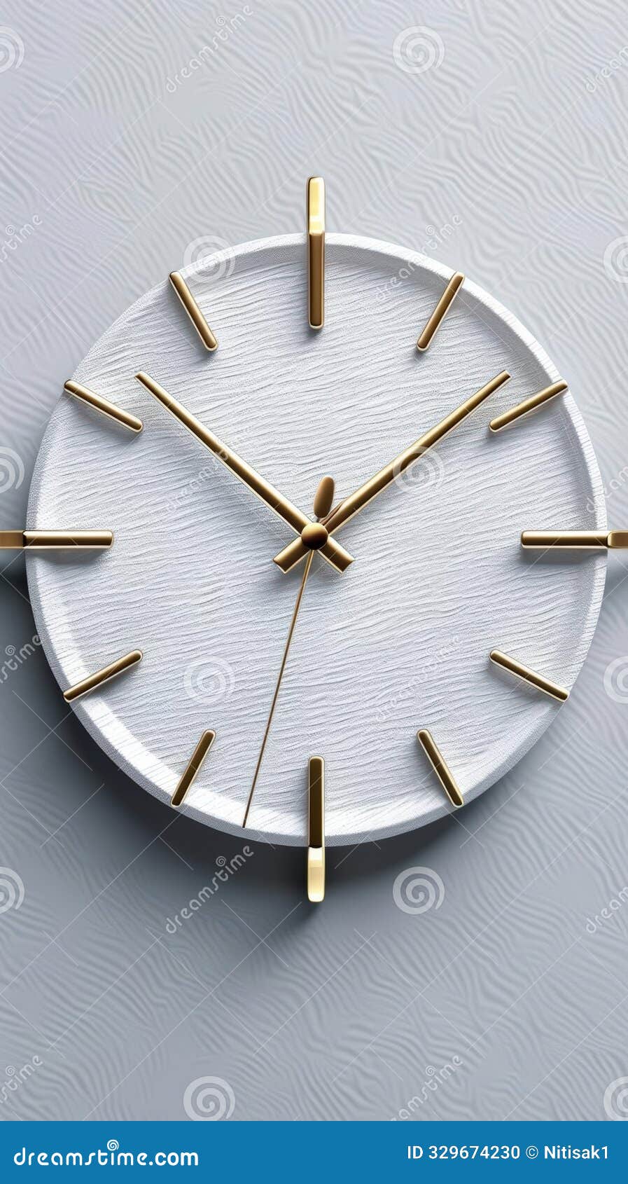Minimalist Clock Face with Single Hand Stock Illustration ...