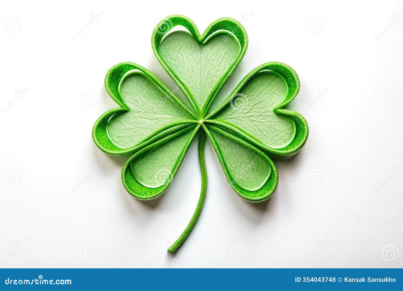 Minimalist Clover Illustration Clean White Background Vector Graphic ...