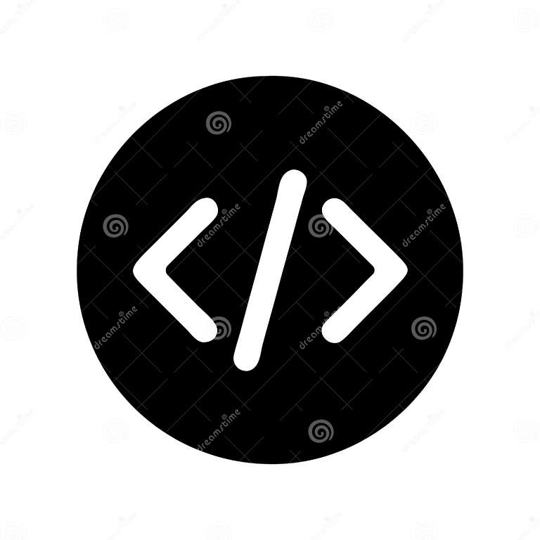 Minimalist Coding Symbol in a Tech-Inspired Background Stock Vector ...