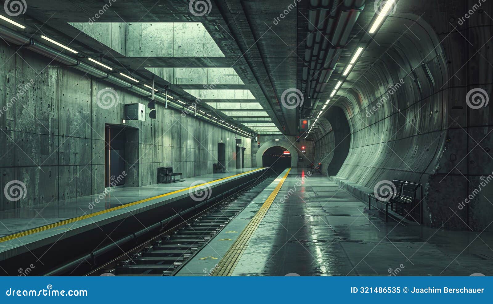 Minimalist Commuters in Brutalist Subway Station with Stark Concrete ... Minimalist Commuters in Brutalist Subway Station with Stark Concrete ...