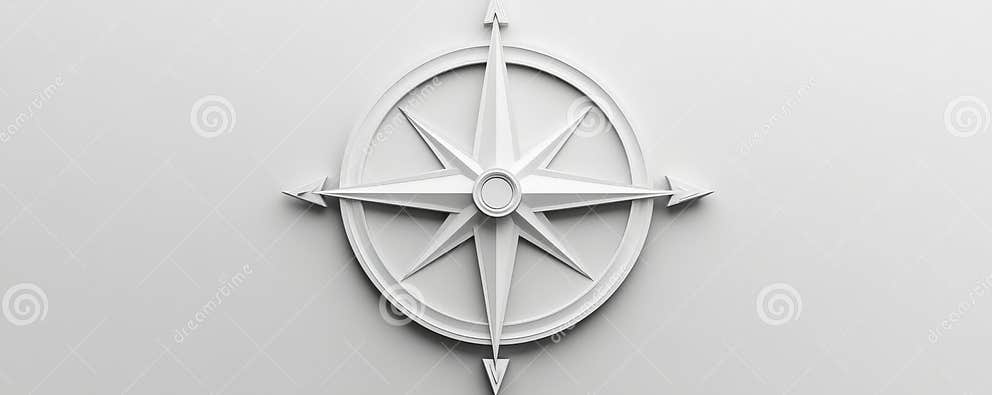 Minimalist Compass Rose Design with Directional Points Symbolizing ...