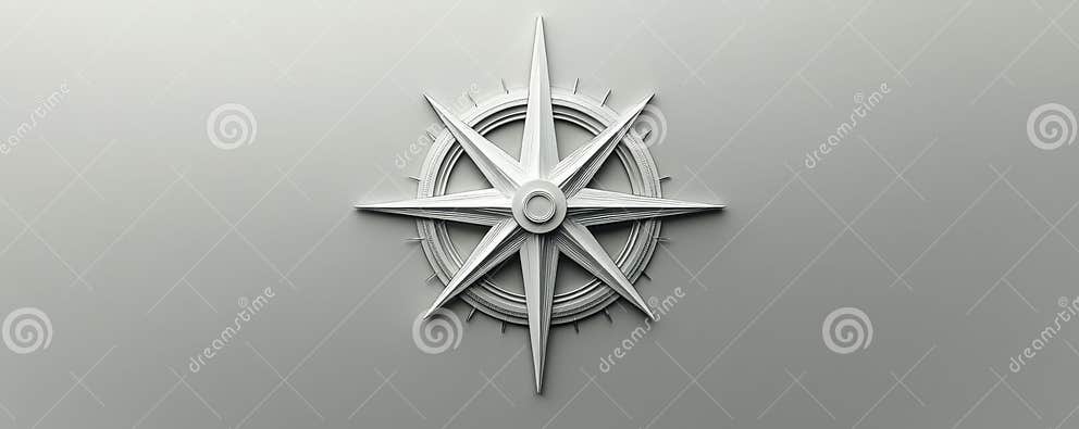 Minimalist Compass Rose Design with Directional Points Symbolizing ...