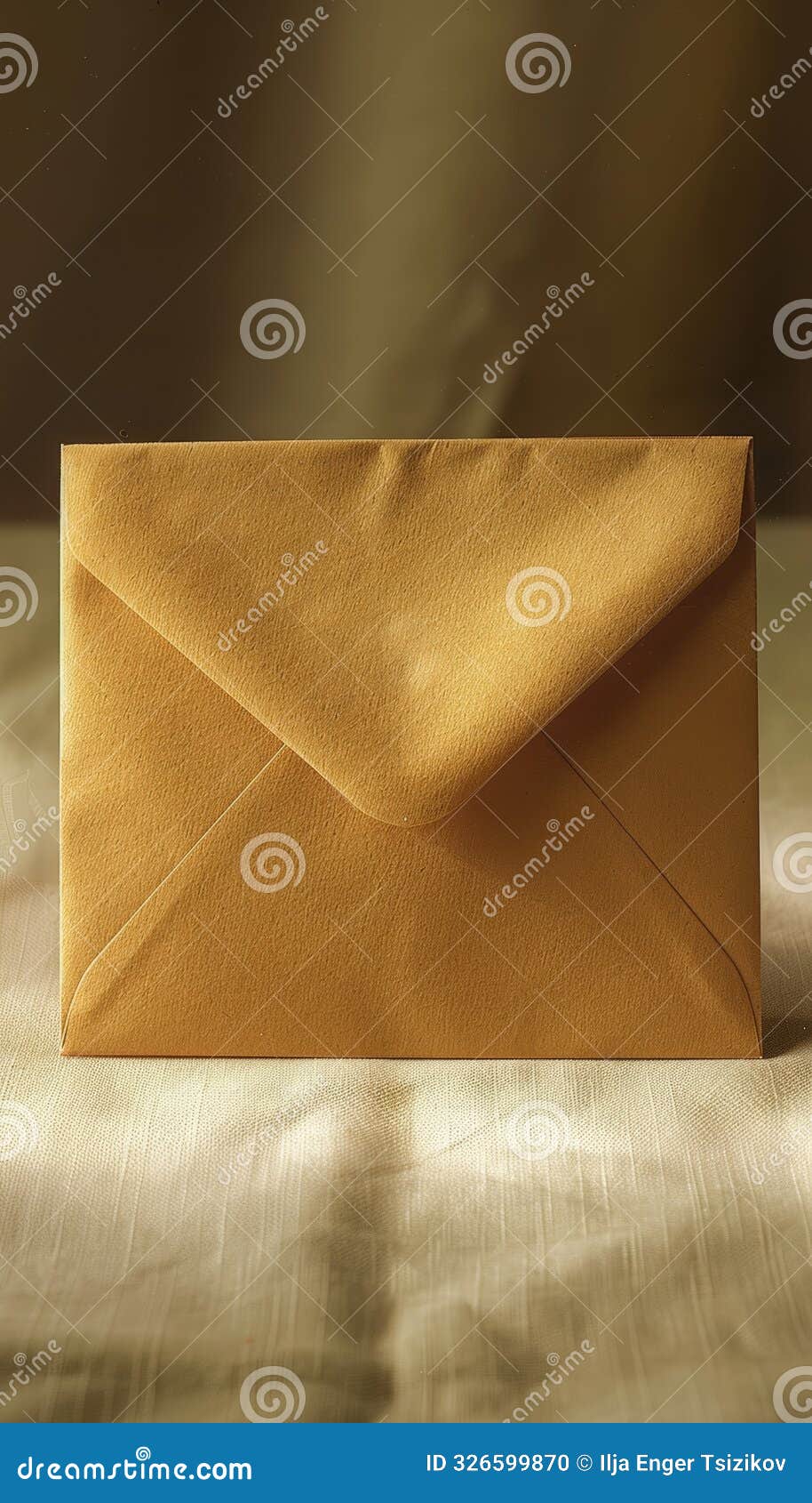 Minimalist Composition Brown Envelope Placed on White Table ...
