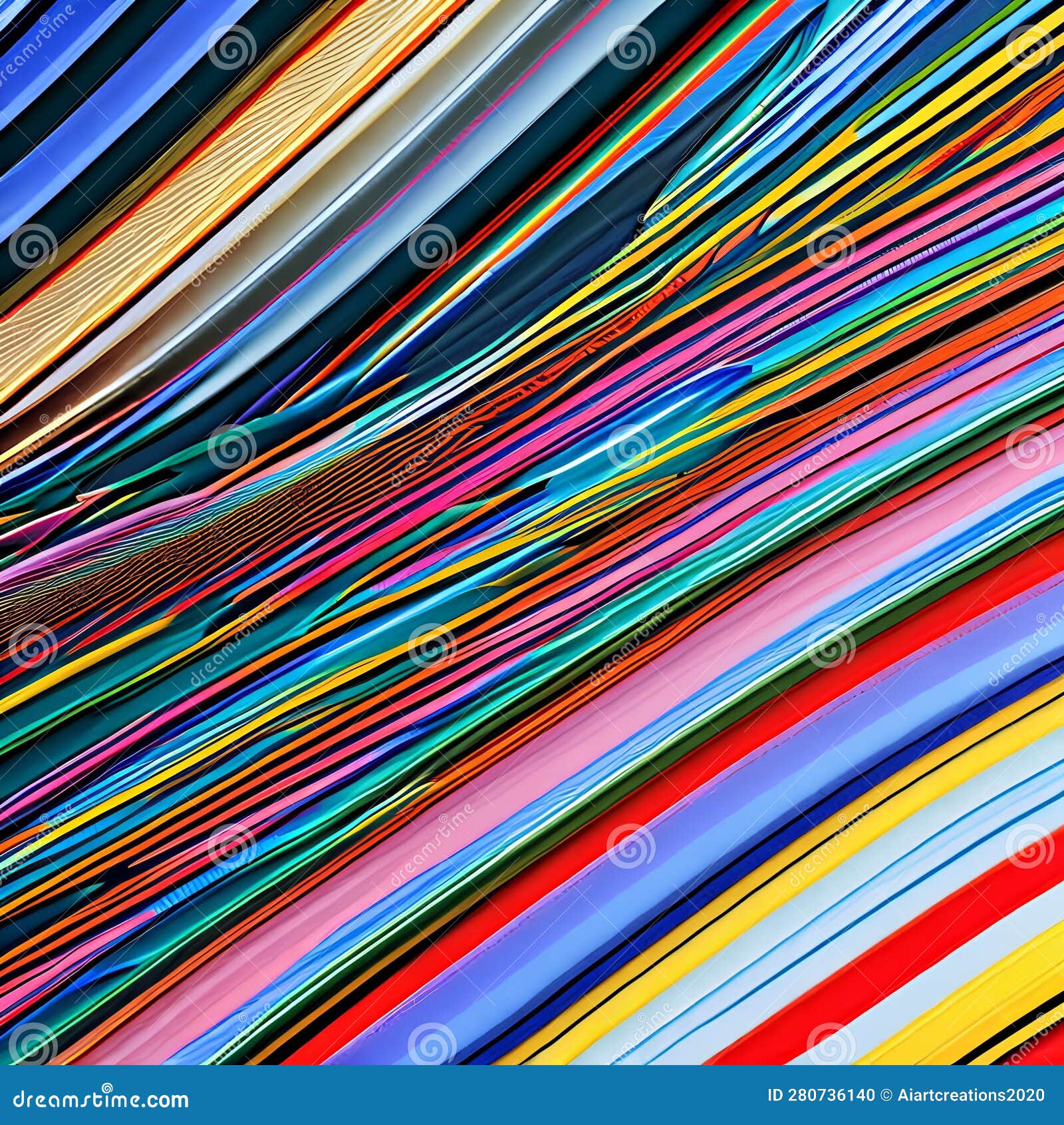 A Minimalist Composition of Diagonal Stripes in Bold, Primary Colors ...