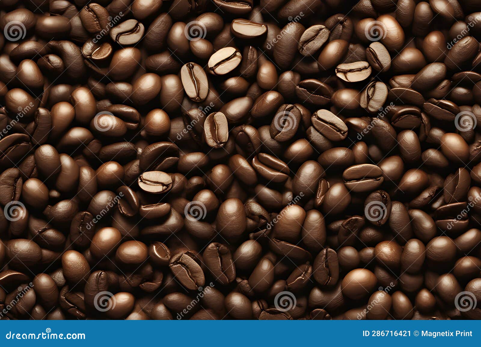 Roasted Coffee Beans Background, Elegance of Coffee Beans Spread Out ...