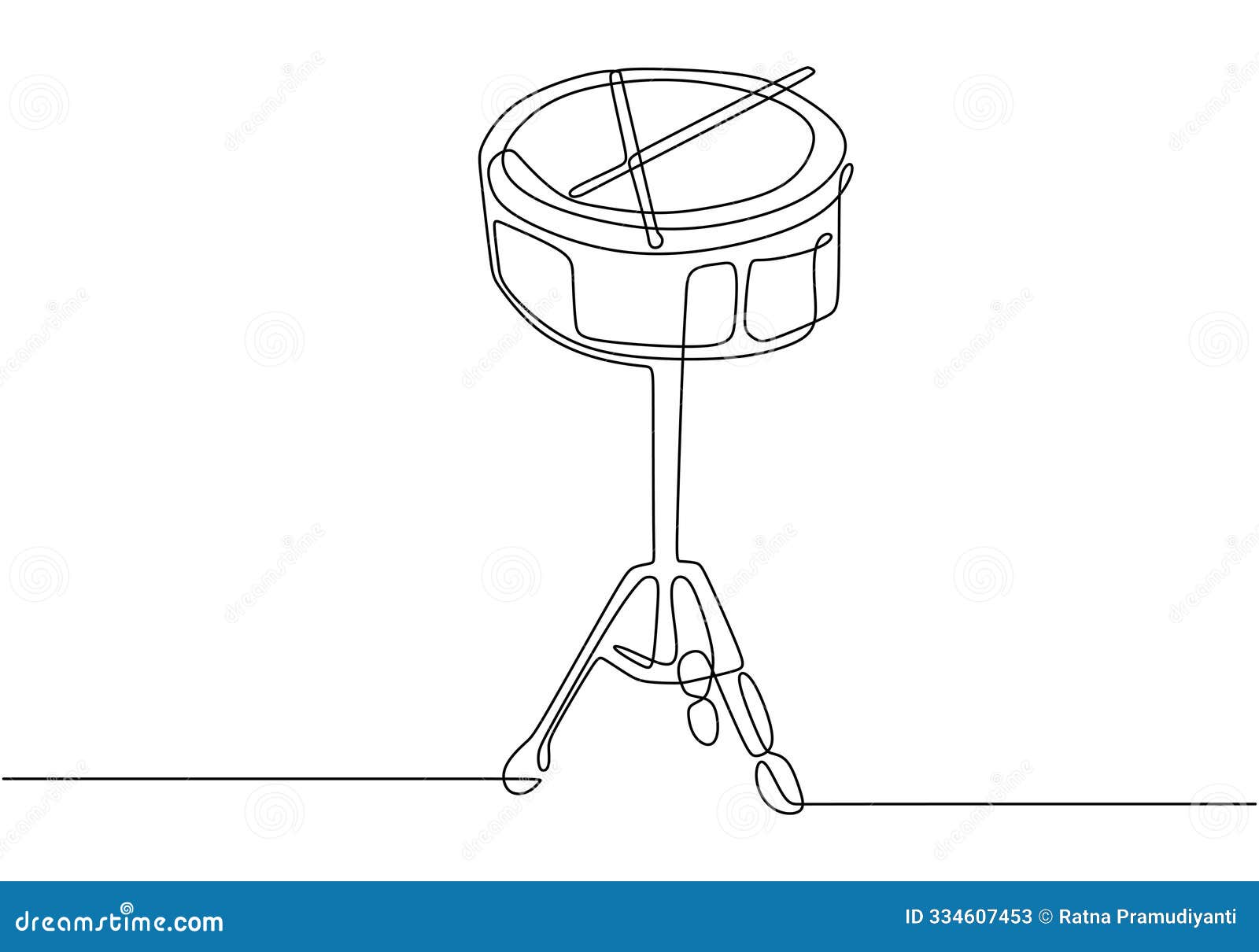 Minimalist Continuous Line Drawing Of Traditional Japanese Taiko Drum ...