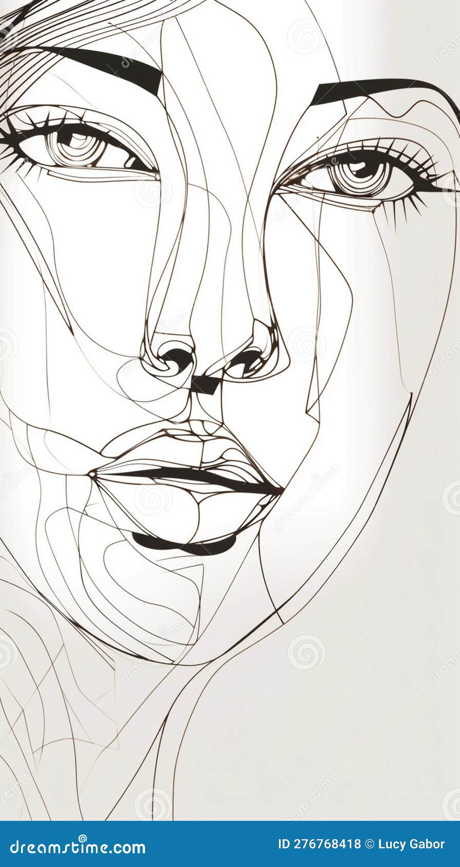 Minimalist Continuous Linear Sketch Woman Face Stock Illustration ... Minimalist Continuous Linear Sketch Woman Face Stock Illustration ...