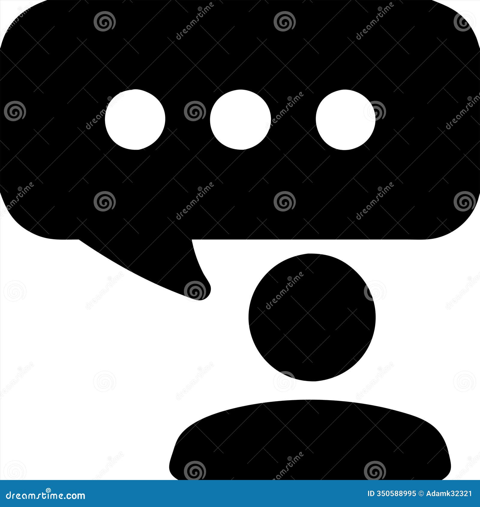 Minimalist Conversation with Speech Bubble and Person Silhouette Vector ...