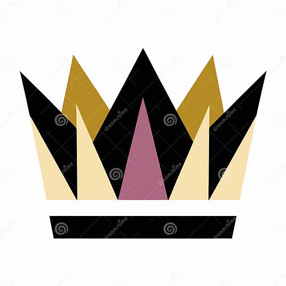 Minimalist Crown Vector on White Background Stock Illustration ...