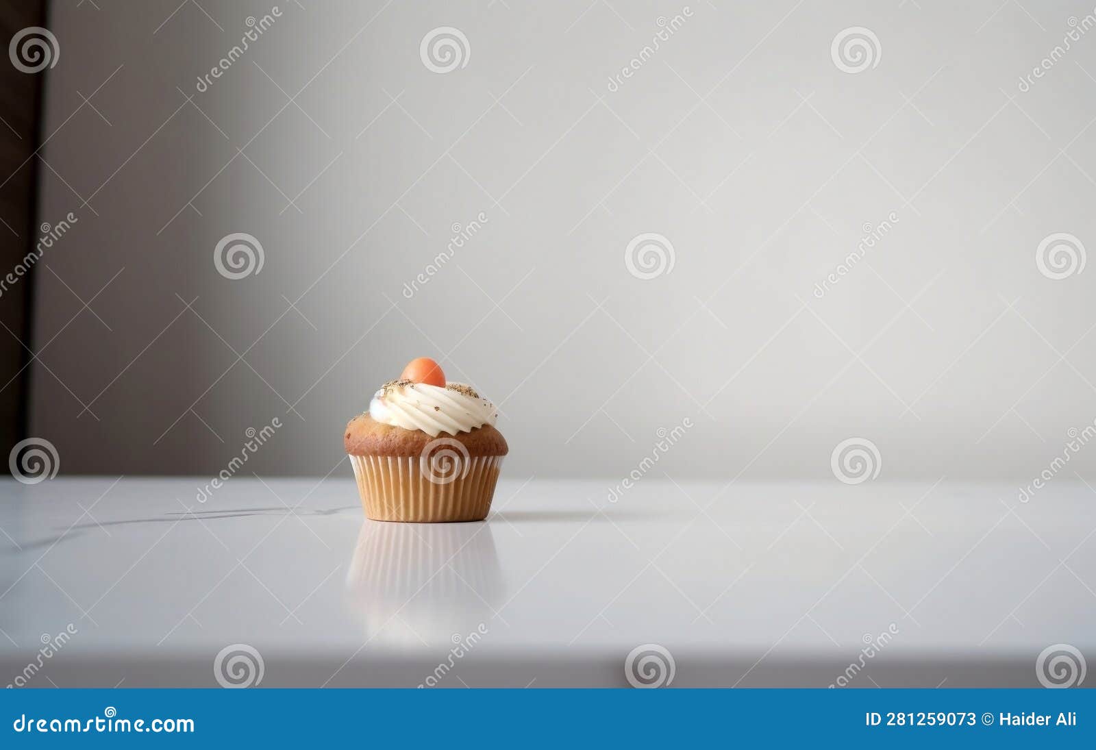 Minimalist Cupcake Vector Illustration On White Background ...