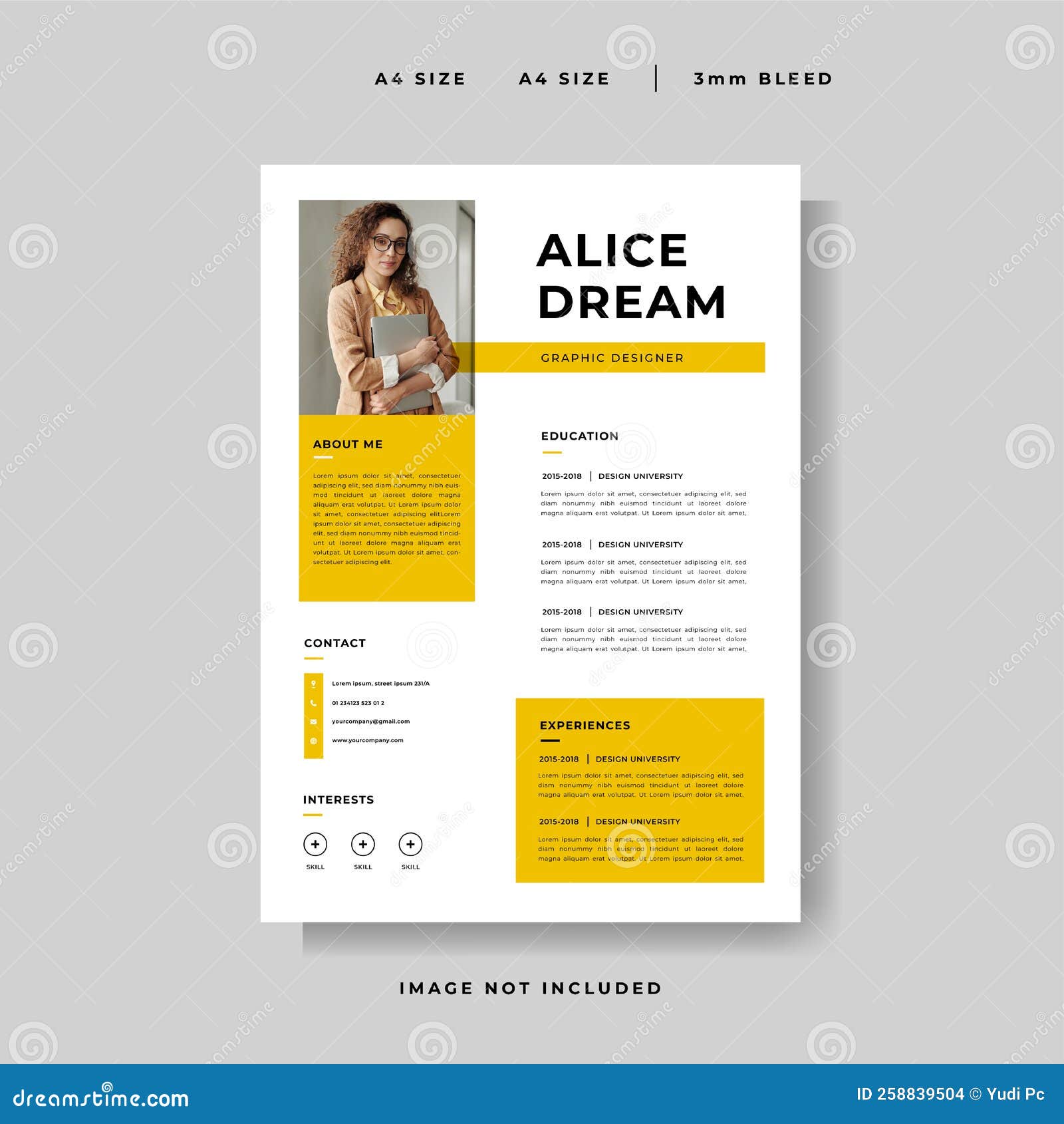 Modern Curriculum Vitae Design Template Vector Stock Vector ...