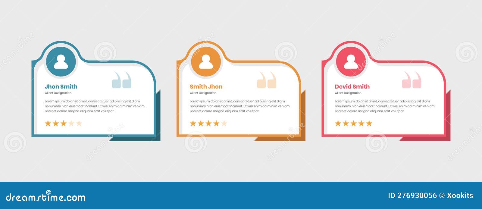 Minimalist Customer Feedback Ui Card with Abstract Shape Stock ...