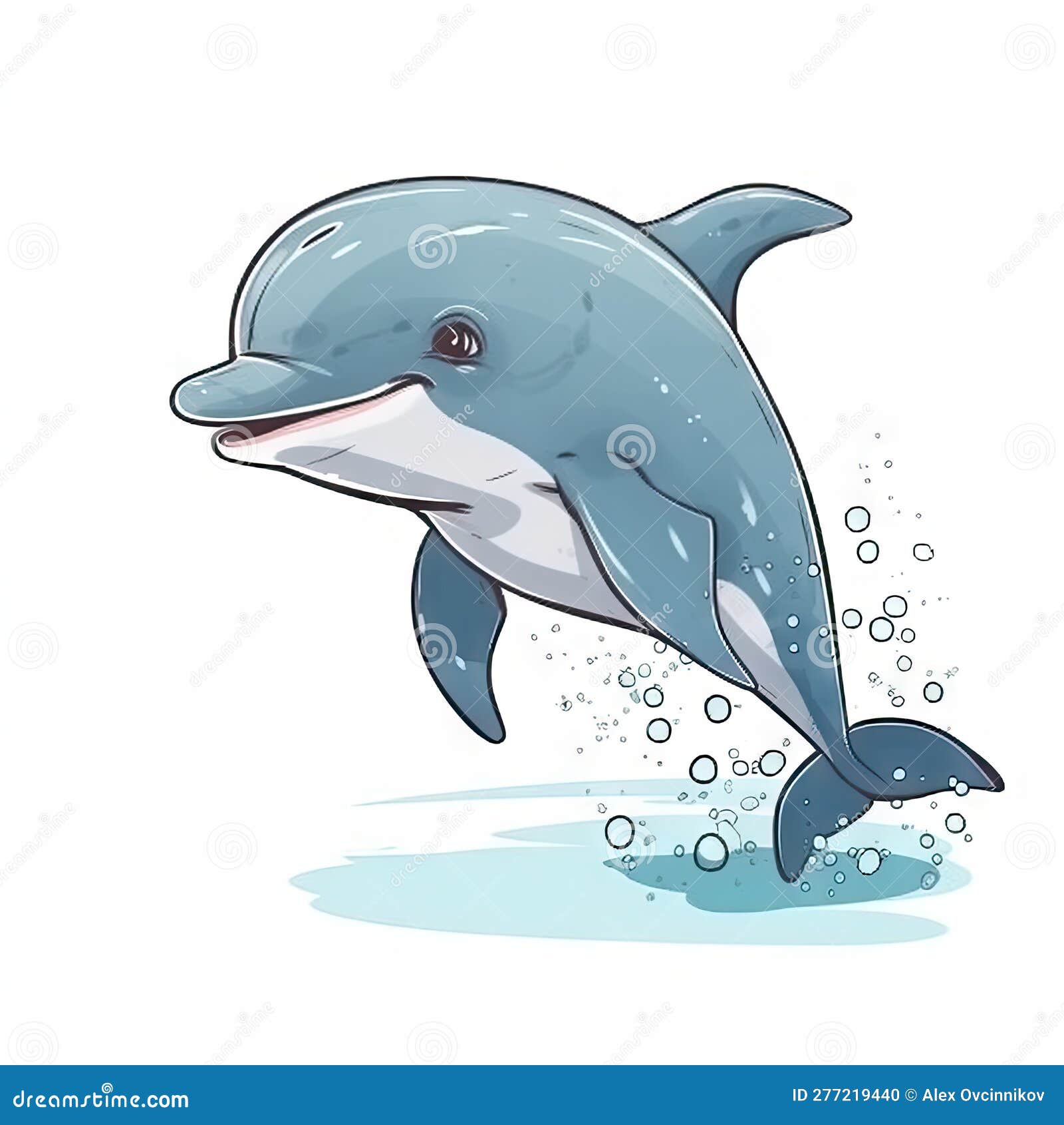 Minimalist Cute Dolphin Drawing on White Background for Invitations and ...
