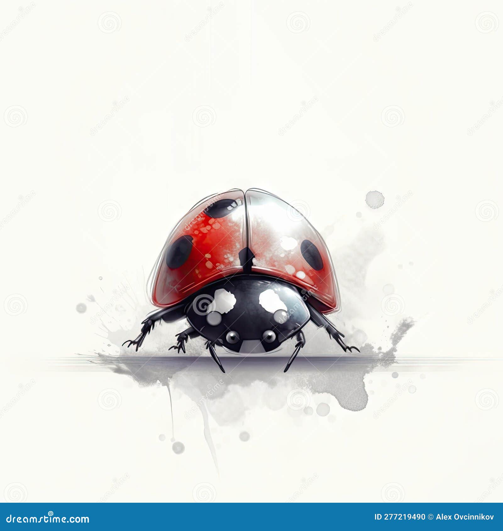 Ladybug Drawing On Black Background Royalty-Free Stock Image ...