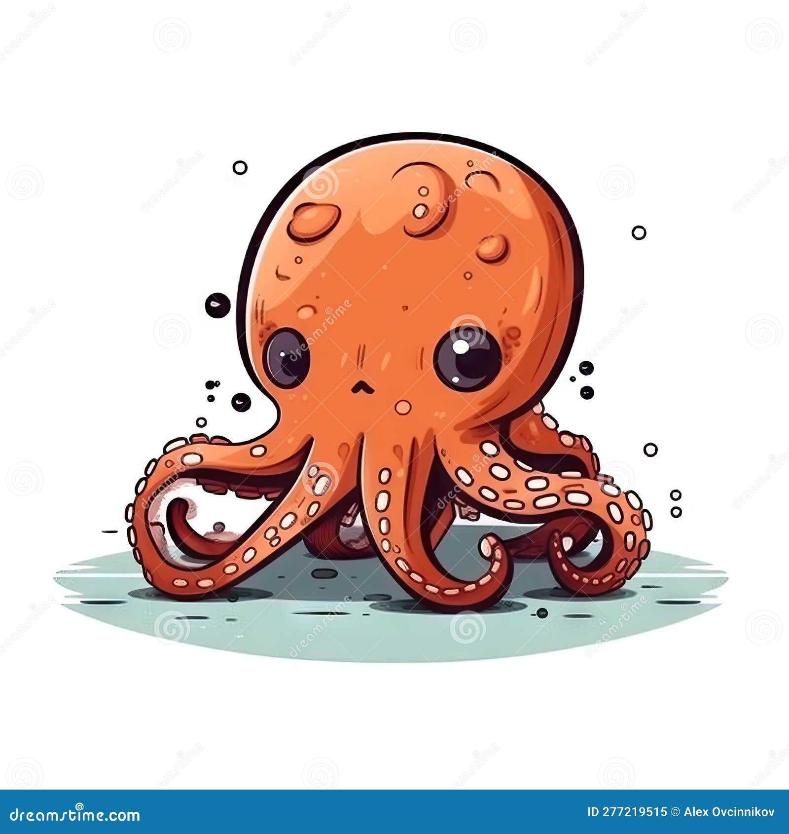 Minimalist Cute Octopus Drawing On White Background For Invitations And ...