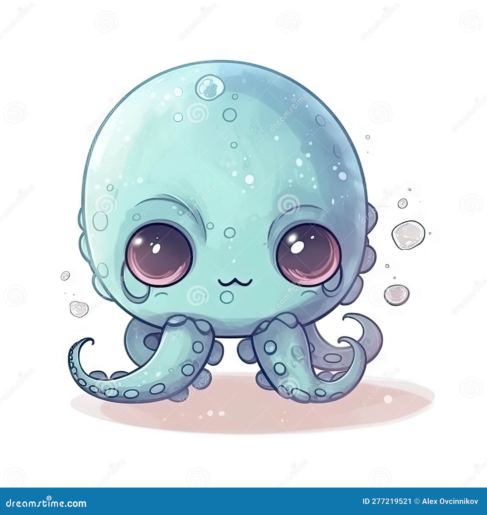 Minimalist Cute Octopus Drawing On White Background For Invitations And ...