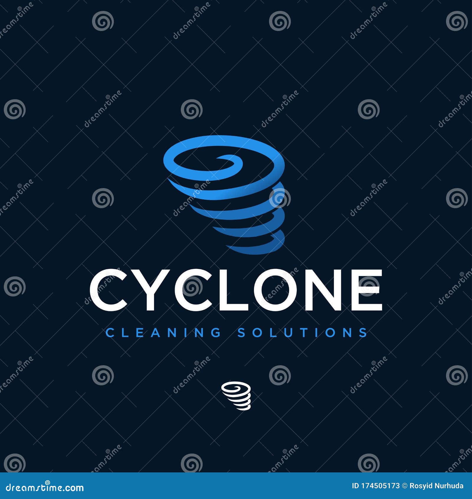 Cyclone Vector Icon In 6 Different Modern Styles. Black, Two Colored ...