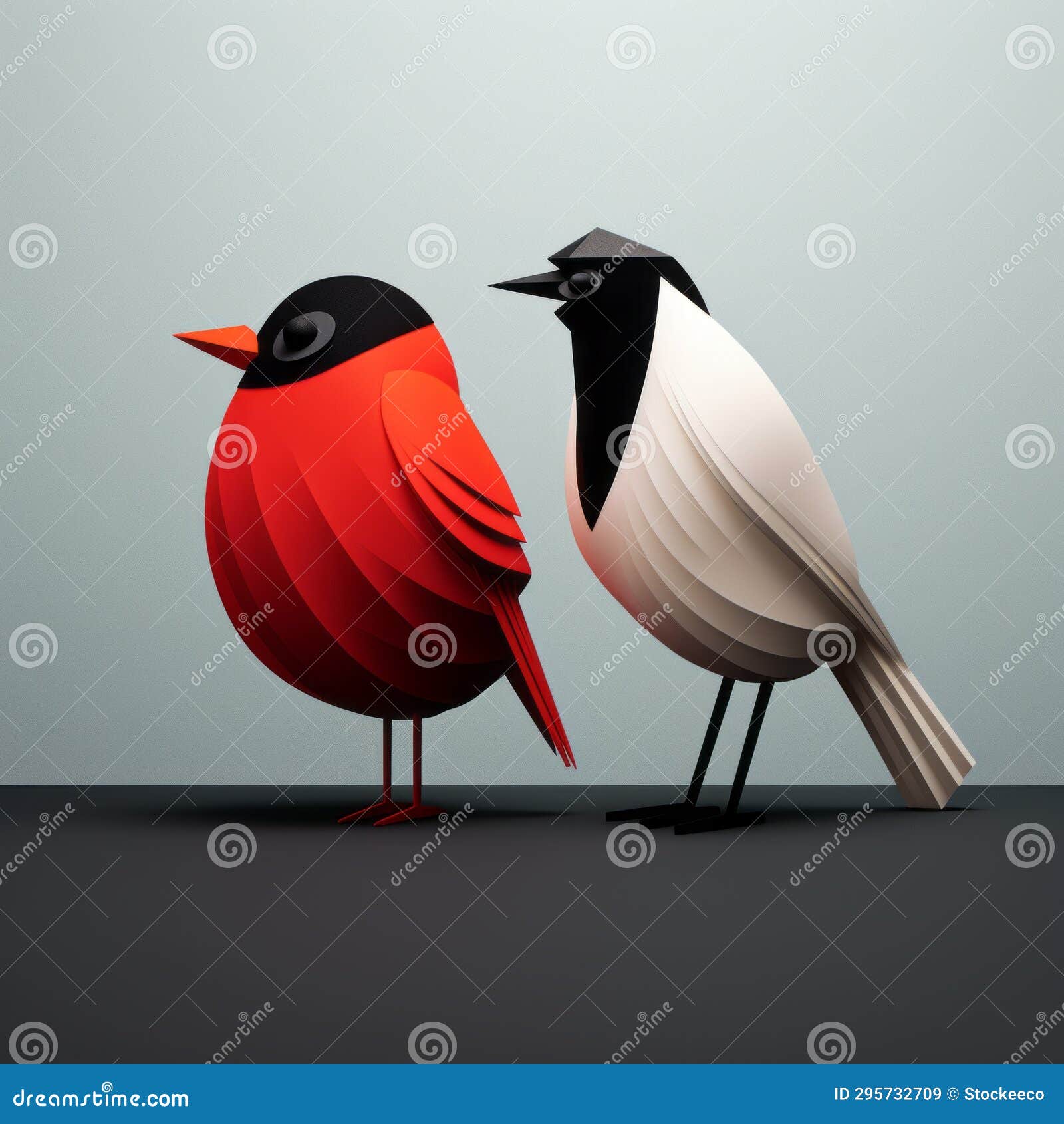 Minimalist 3d Bird and Christopher: Graphic Design Influence Stock ...