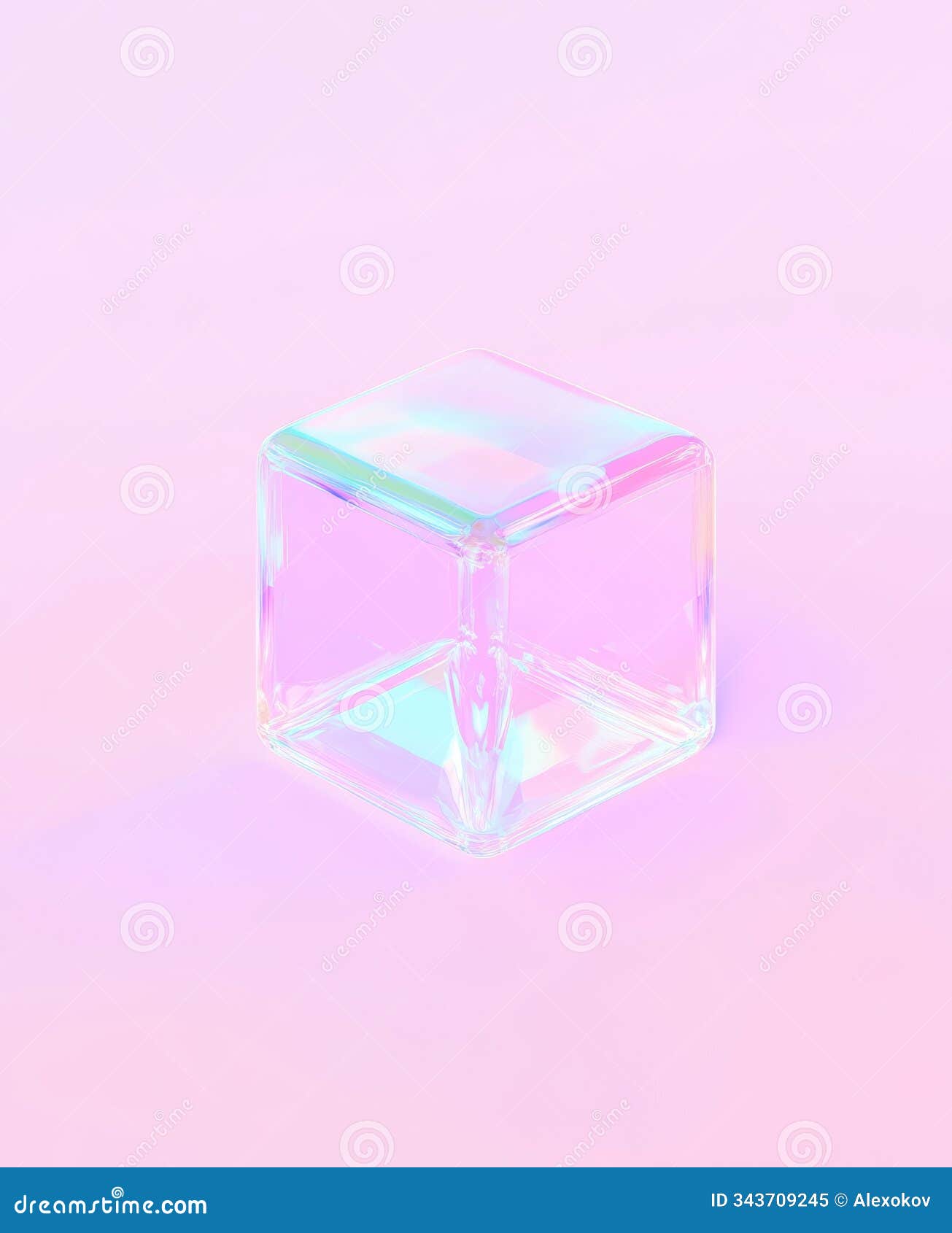 Minimalist 3D Cube in Augmented Reality, Chaos Art Concept Generative ...
