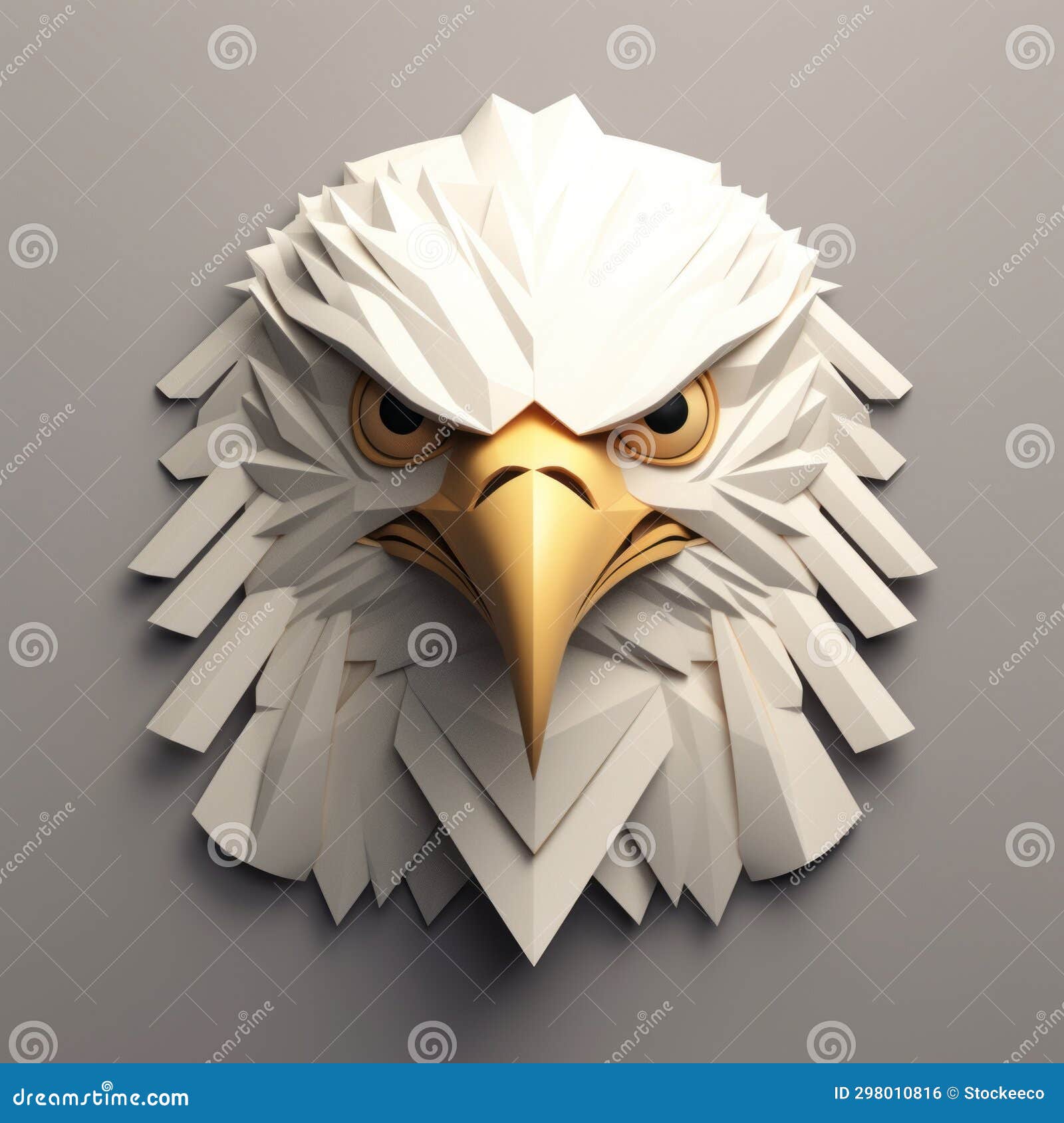 Inventive Paper Sculpture Of A Green Bird With Spikes Royalty-Free ...