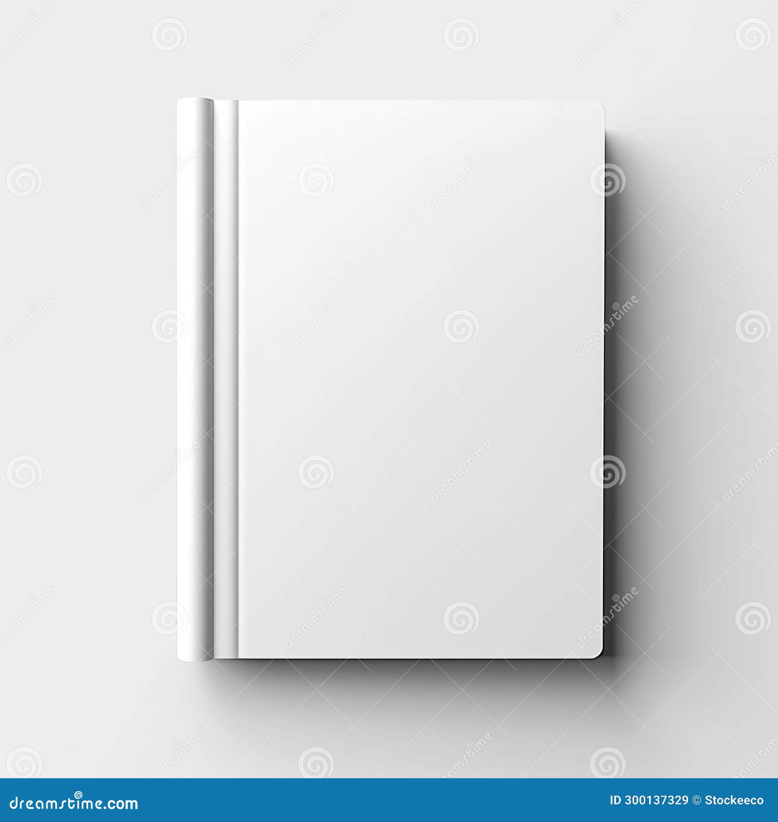 Minimalist 3d Illustration of White Empty Book on Table Surface Stock ...