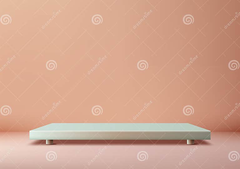 Minimalist 3D Rectangular Platform for Product Display and Mockup in a ...