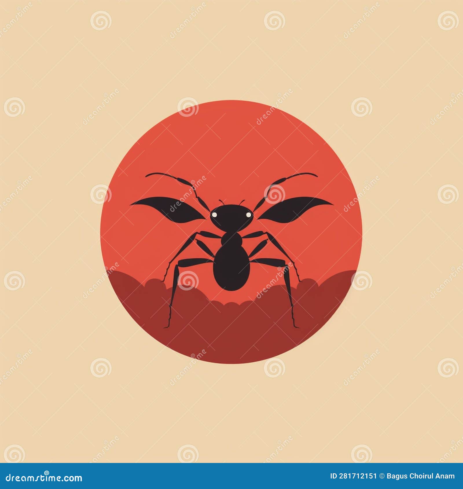 The Minimalist Vector Ant Icon Stock Illustration - Illustration of ...