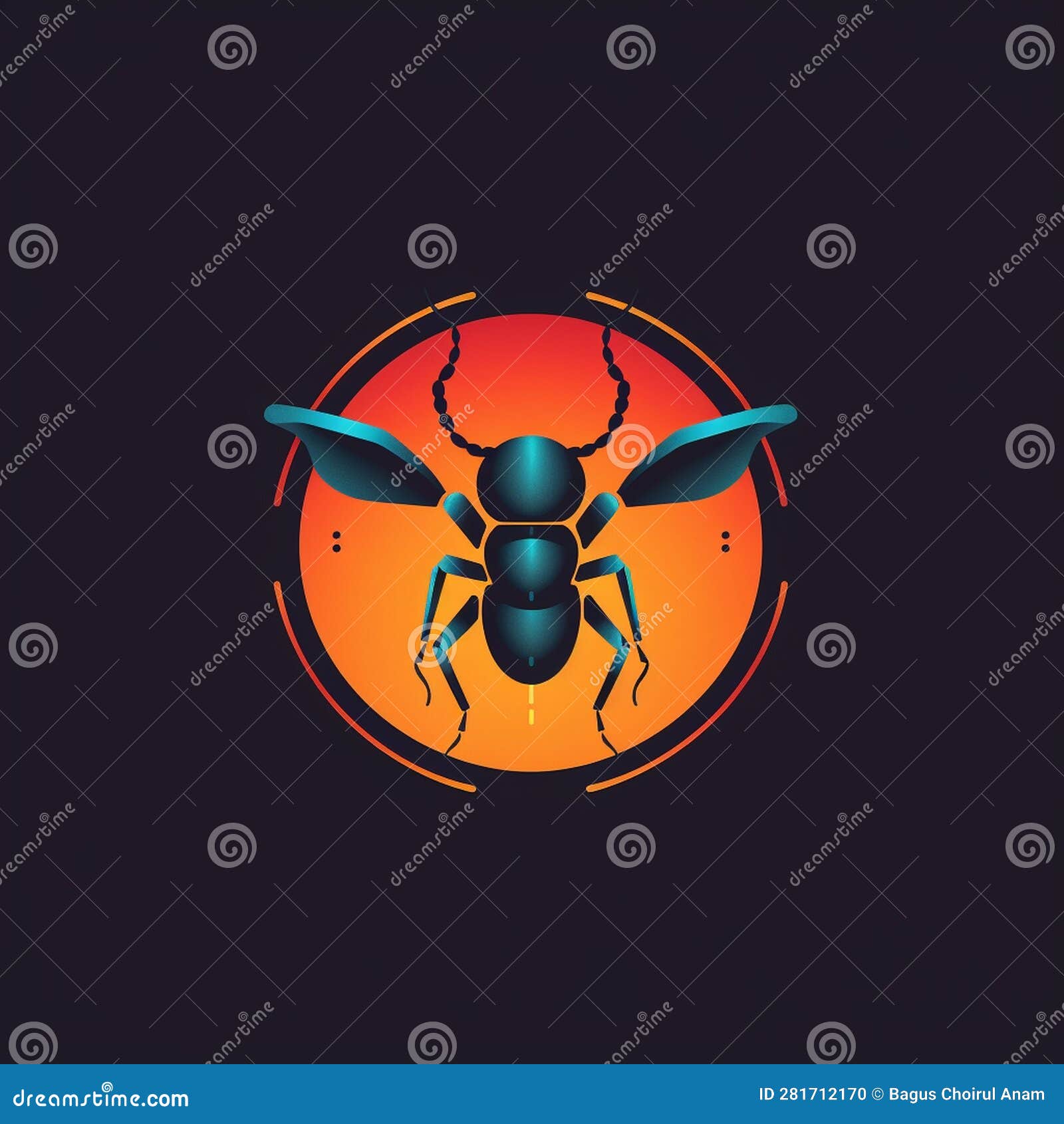 The Minimalist Vector Ant Icon Stock Illustration - Illustration of ...