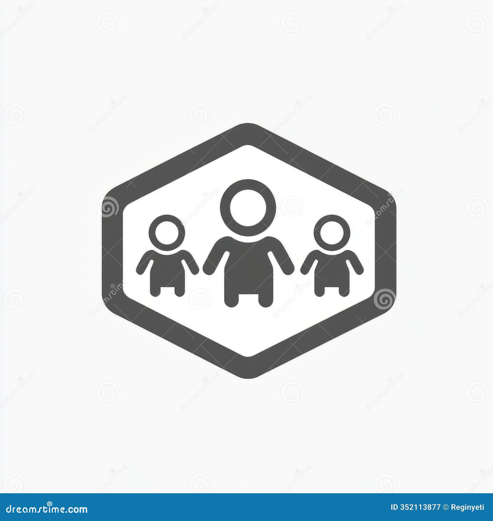 Minimalist 2D Vector Laundry Design in Hexagonal Frame Concept Stock ...