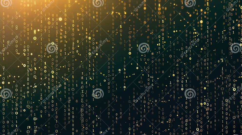 Minimalist Depiction of Binary Code Stock Illustration - Illustration ...